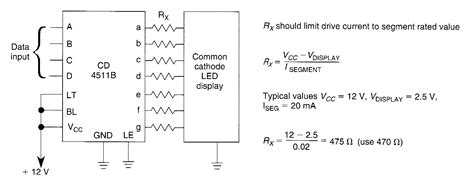 7segmentcommoncathodeleddisplaydriver Ledandlightcircuit