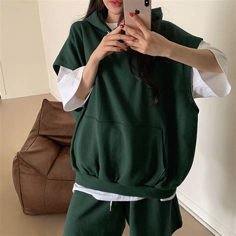 4xl 남녀공용 오버핏 츄리닝 세트 트레이닝 통통 66 77 빅사이즈 리얼 힙 박시핏 나시 후드 티셔츠 에이블리