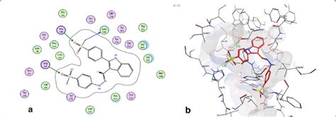 Binding Of Compound 7b Inside Cox 2 Active Site A 2d Interaction The