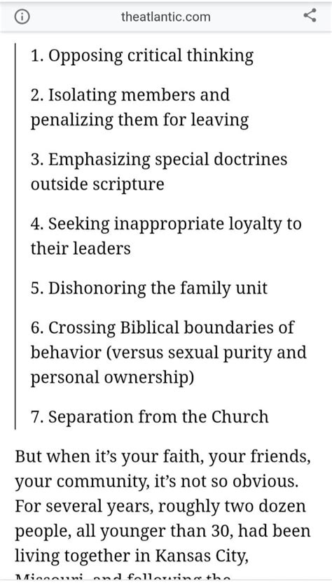 The Seven Signs That Youre In A Cult Rexiglesianicristo