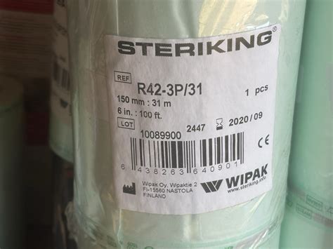 2 Pack New Wipak Steriking See Through Heat Sealable Rolls 150mm 31m