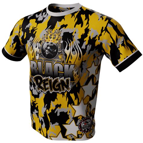 Black Reign Camo Bowling Jersey Uba Apparel