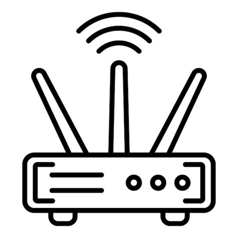 Icono De Enrutador Wifi Icono De Vector De Enrutador Wifi De Esquema
