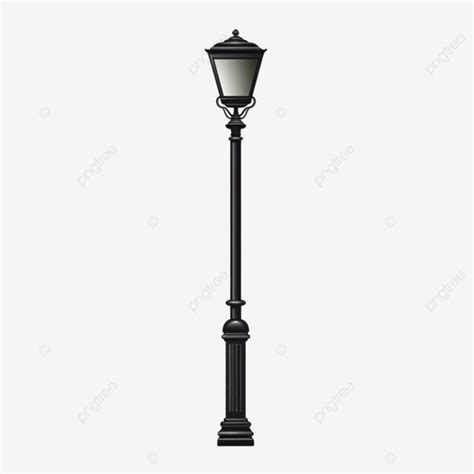 Black Realistic Street Light Clip Art Lamp Street Electric Png