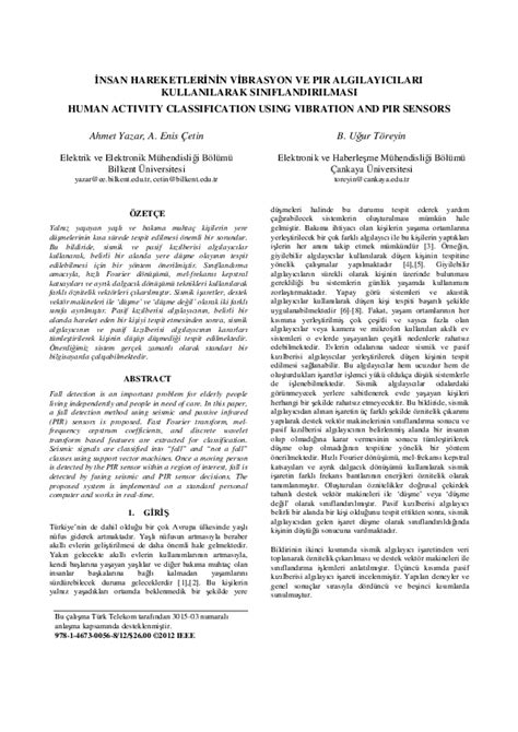 pdf human activity classification using vibration and pir sensors