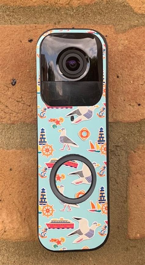 Blink Doorbell Various Seaside Nautical Patterns Decal Sticker Etsy