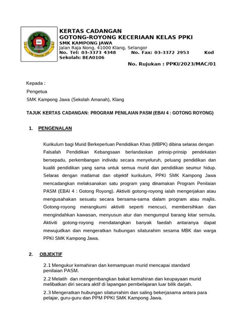 Kertas Kerja Program Penilaian Pasm Pdf