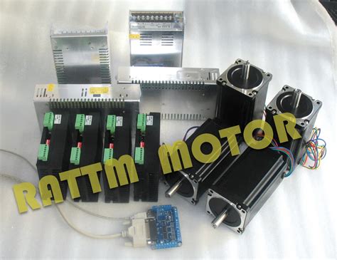 Germany Delivery 4 Axis Dul Shaft Nema34 1600 Oz In Torque Stepper