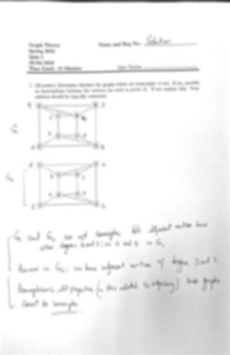 SOLUTION: Graph theory quiz - Studypool