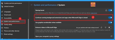 Enable Or Disable Background Mode Policy In MS Edge Browser Using M365