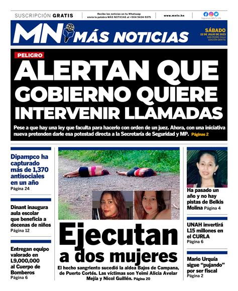 MAS NOTICAS EDICION Sábado 22 de Julio de 2023 pdf DocDroid