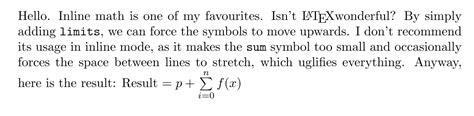 math mode - Position the limits of Sum - TeX - LaTeX Stack Exchange