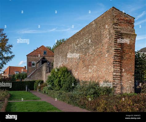 The City Of Harderwijk Province Gelderland View Of Old City Wall One