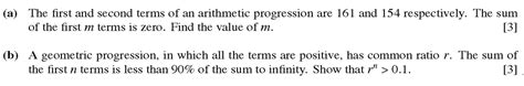 Solved A The First And Second Terms Of An Arithmetic Chegg