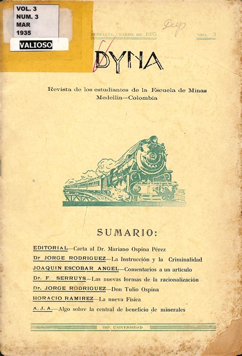 Vol 3 Núm 3 1935 DYNA