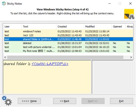 View Windows Sticky Notes