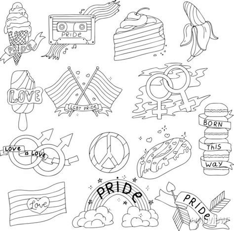 Vector Collection Of Lgbtq Community Symbols With Pride Flags • Wall