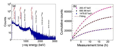A Examplary Hpge γ Ray Spectrum For Nb Target With A Measurement Time