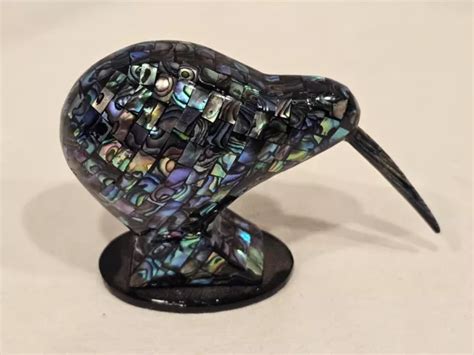 Fiordland New Zealand Paua Shell Handcrafted Kiwi Bird £28 31 Picclick Uk