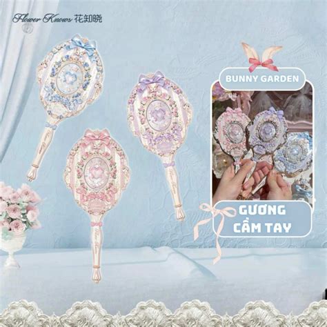 Flower Knows Hand Mirror Bunny Garden Collection Makeup Flower Knows