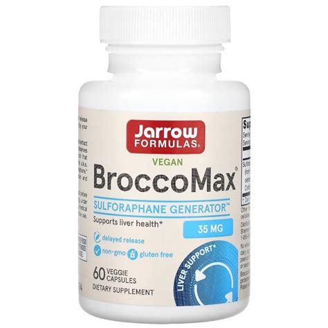 Jarrow Formulas BroccoMax Glukozynolan Sulforafanu 35 mg 60 kapsułek ...