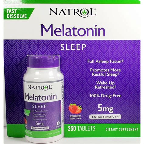 Natrol Melatonin 5 Mg Fast Dissolve 250 Tablets