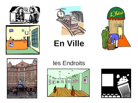 PPT En Ville les Endroits la banque On va à la banque pour déposer ou