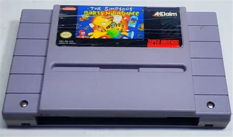 The Simpsons Bart Nigthmers Snes Usado Mercadolibre