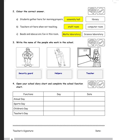 Evs Ch 3 Fun In The School Textbook And Workbook
