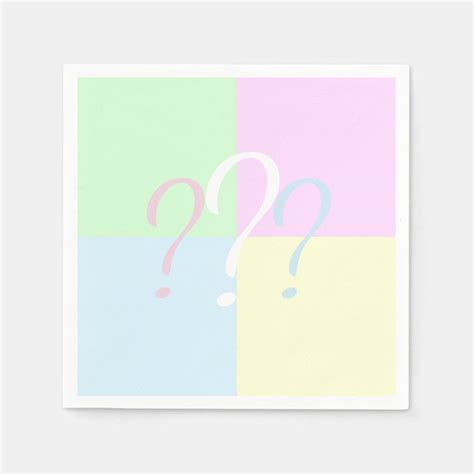 Gender Reveal Question Mark Napkins Zazzle