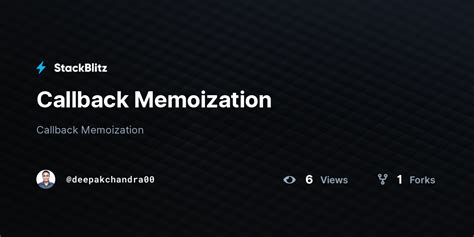 callback memoization stackblitz