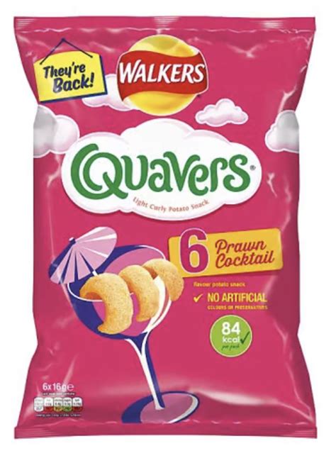 Walkers Prawn Cocktail Quavers 6 Pack Brits R Us