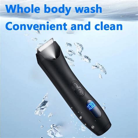 Waterproof Manscape Trimmer For Men Body And Face Grooming Led Display