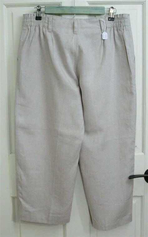 Sag Harbor Linen Blend Capri Pants Womens Size 12p 33 Gem