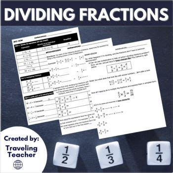 Dividing Fractions Using Keep Change Flip Printable Worksheets