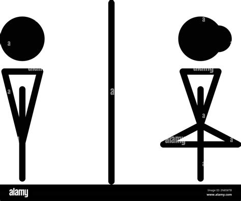 Bathroom Sign Man And Woman Toilet And Restroom Sign Symbol In A Glyph
