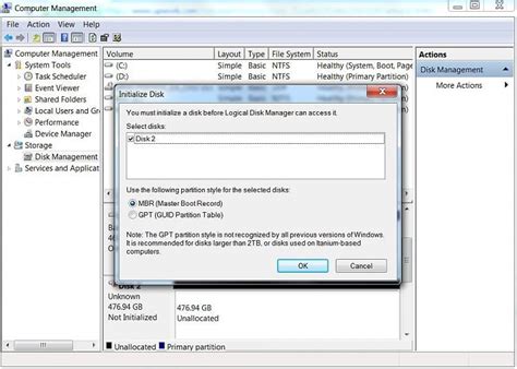 Ssd Operating System Not Found Disk Not Initialized Windows 7 Forums