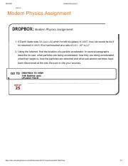 Modern Physics Assignment SPH U F Physics University Pdf Untitled Document