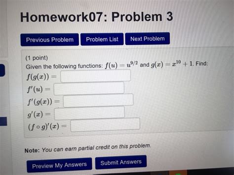 Solved Homework07 Problem 3 Previous Problem Problem List
