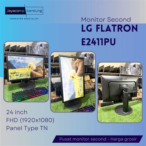 Jual Monitor LED 24 Inch LG Flatron E2411PU Second Mulus Shopee
