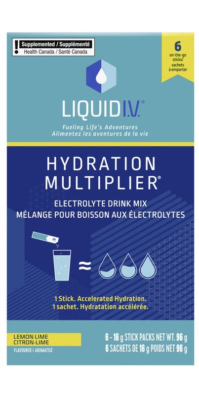 Buy Liquid Iv Hydration Multiplier Electrolyte Drink Mix Lemon Lime