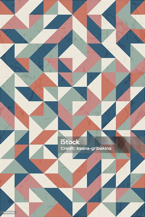 Retro Triangle Background Stock Illustration Download Image Now Abstract Backgrounds Blue