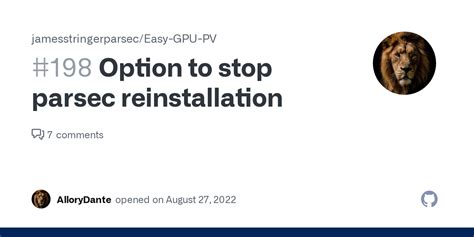 Option To Stop Parsec Reinstallation · Issue 198 · Jamesstringerparsec