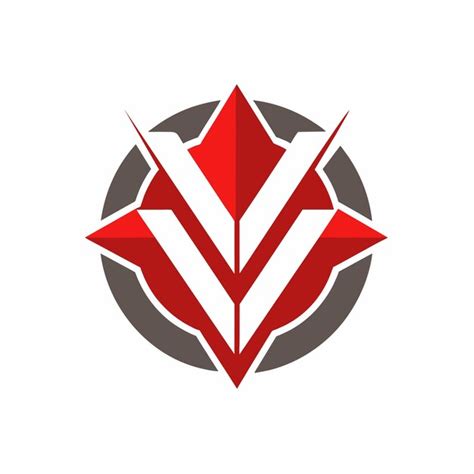 Premium Vector Red And White Logo Design Experiment With Perspective