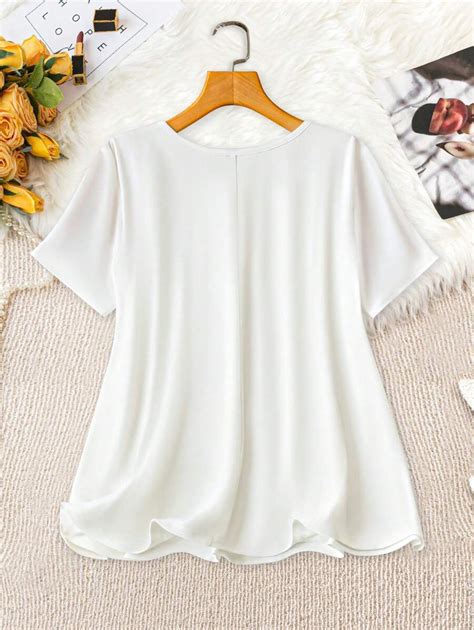 Shein Holidaya Women Plus Size Boat Neck Tasseled Embroidery Floral