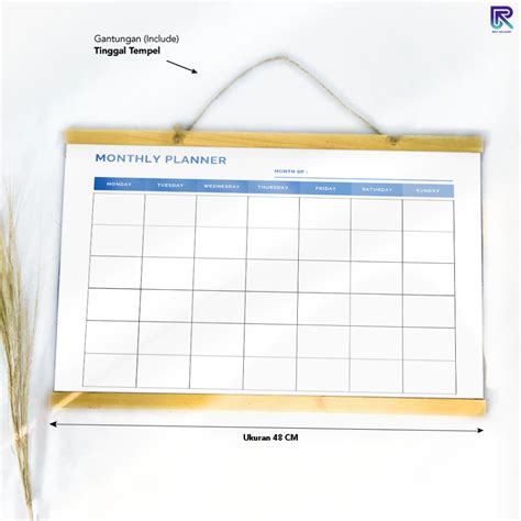 Jual RHA GALLERY Planner Schedule Daily Weekly Jadwal Bulanan Wipe And