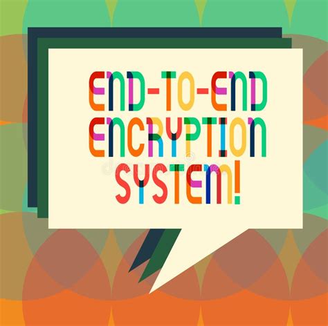 Word Writing Text End To End Encryption System Business Concept For