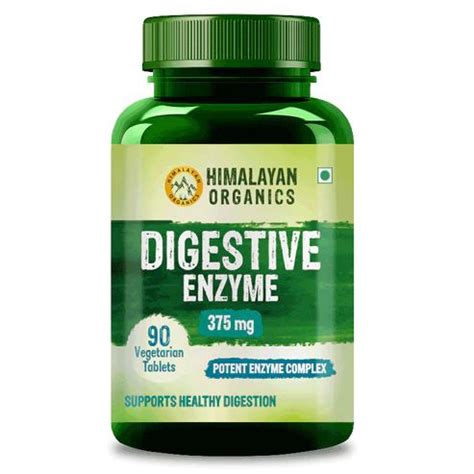 Himalayan Organics Дигестив Энзим (Digestive Enzyme), 90таб, 375мг ...