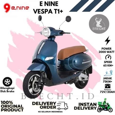 Jual Sepeda Motor Listrik Vespa E Nine T1 Scooter Matic 2000 Watt