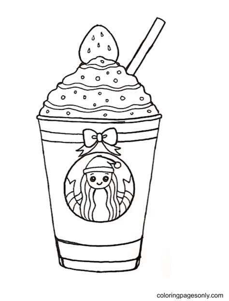 Starbucks para colorear y Pintar Imágenes Para Dibujar Gratis